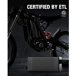 Battery Charger Compatible with Segway Dirt eBike X260 / Sur-Ron X LightBee, STIO 67.2V 2A Charger for 60V Dirt eBike 3 Prong Connector Power Supply Power Adapter