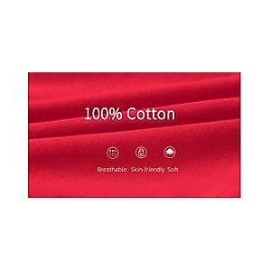 ALAVIKING Girls Cotton Shorts Athletic Running Shorts with Elastic Waistband Workout Shorts for Girls Size 3-12 Years (Red-l)