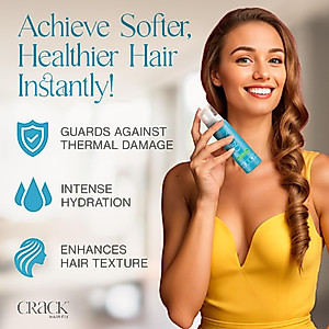 Crack HAIR FIX Mist Spray - Moisturizes & Protects Hair From Dryness & Thermal Damage, Improves Texture - 6 oz