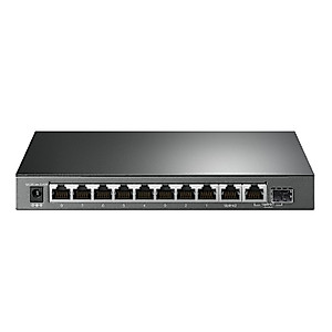 TP-Link TL-SG1210MP, 8 Port Gigabit PoE Switch, 8 PoE+ Ports @123W, w/ 2 Uplink Gigabit Ports + 1 Combo SFP Slot, Plug & Play, Extend, Priority & Isolation Mode,