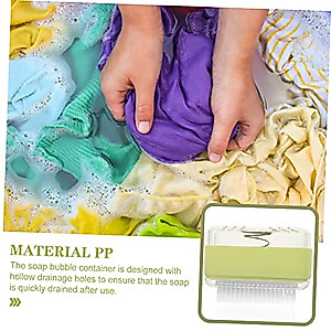 Alipis 4pcs Box Soap Foaming Box Foaming Soap Holder Soap Dispenser Bar Soap Roller Soap Dish Foaming Holder Soap Holder with Brush Soap Drainer Travel Soap Dish Holder The Bubble