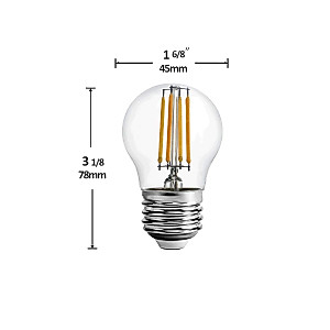 12 Volt 24 Volt Low Voltage G15 LED Light Bulb RV Camper Marine landscape 2W 250lm Edison Incandescent Bulb 25W Off Grid Solar Battery System Lighting Standard E26 Base Warmwhite 2700K (Pack of 4)
