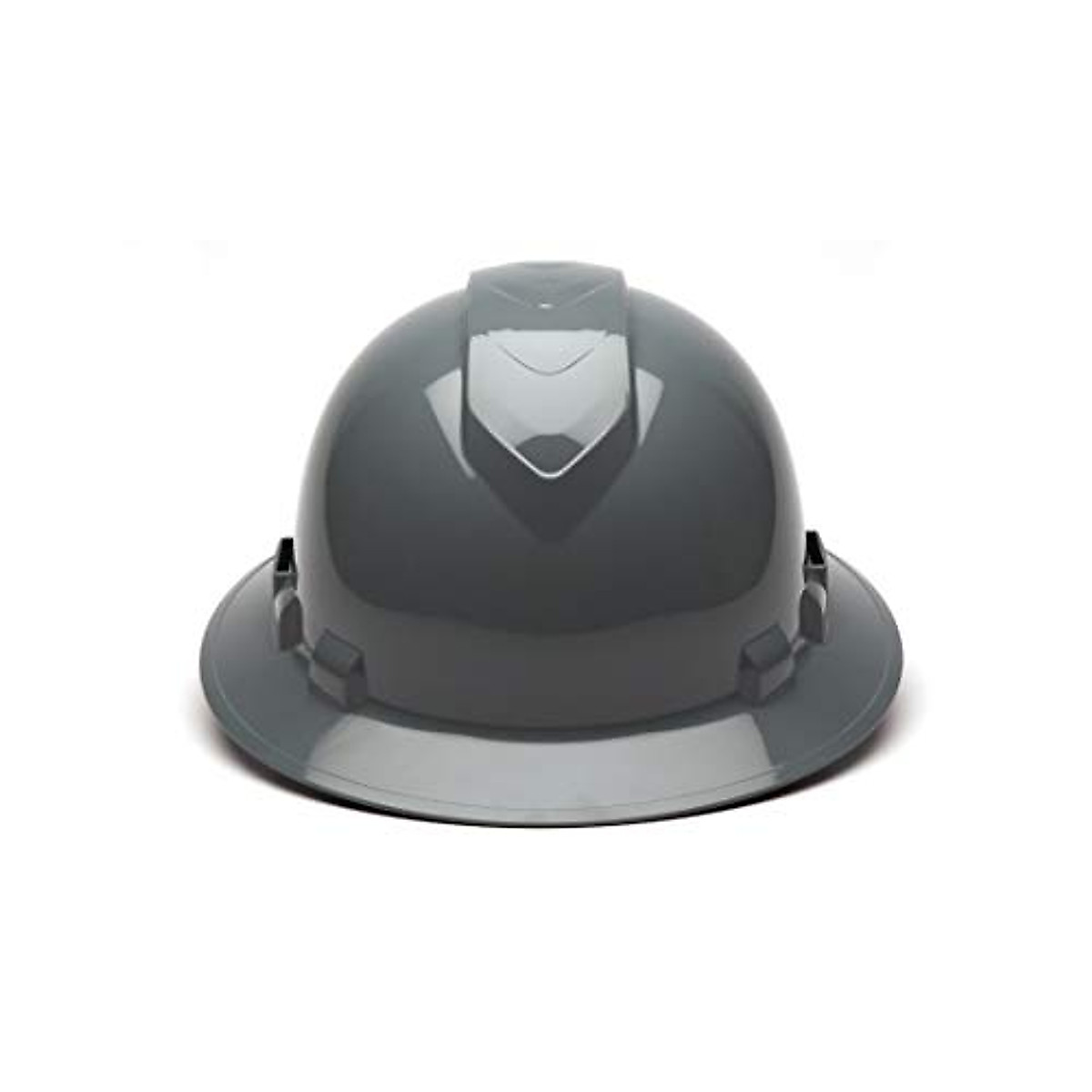 Pyramex Ridgeline Full Brim Hard Hat, Vented, 4-Point Ratchet Suspension, Slate Gray