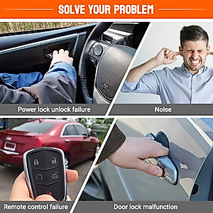 Door Lock Latch Actuator - Front Left Driver Side - Compatible with 2001-2007 Cadillac Escalade Chevy Avalanche, Silverado, Suburban, Tahoe GMC Sierra, Yukon - Replaces 931-318, 15110643, 15053681