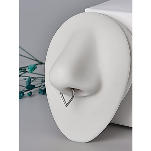 Lantine Teardrop Septum Ring Set 316 Stainless Steel Daith Piercing Jewelry Rook Snug Tragus Cartilage Hinged Segment Clicker Ring