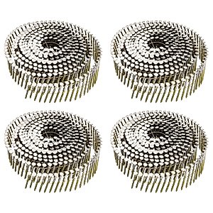 Siding Nails 1-1/4-Inch x .092-Inch, 15-Degree Collated Wire Coil, Full RoundHead, Ring Shank, Hot-Dipped Galvanized, 1600 Count for Rough Nailing of Lathing and Sheathing Materials by BOOTOP
