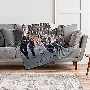 Friends Blanket, 50"x60", Fancy Walk Silky Touch Sherpa Back Super Soft Throw Blanket