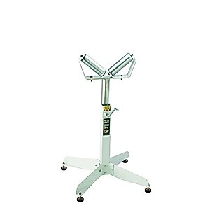 HTC HSV-15 Pipe Stand V head Roller Super Duty Adjustable 22-Inch to 32-Inch Tall , White
