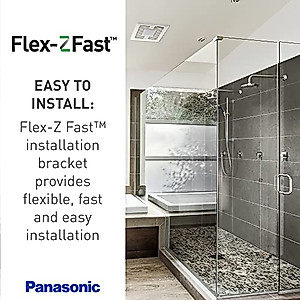 Panasonic FV-0511VKSL2 WhisperGreen Select Ventilation Fan with Light and Speed Controls, 50-80-110 CFM, Quiet Energy Star Certified Ceiling Mount Bathroom Fan with Pick-A-Flow Airflow Technology