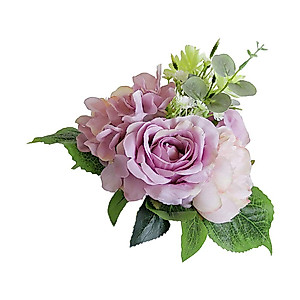 SOIMISS Artificial Roses Peony Hydrangea Flowers Bridal Wedding Bouquet for Party Wedding Decoration