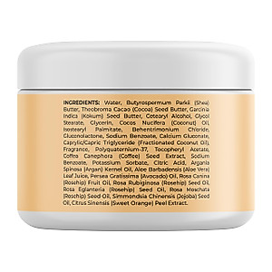 Concealing Caffeine Cream for Cellulite Reduction - Ultra Moisturizing Cellulite Cream for Thighs Butt and Belly with Rich Shea and Cocoa Butter - Light Scented Vegan Firming Body Lotion for Women