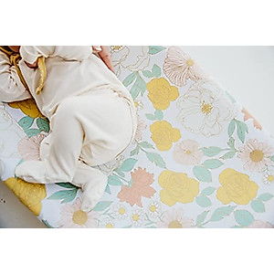 Premium Knit Diaper Changing Pad Cover"Rose" by Copper Pearl