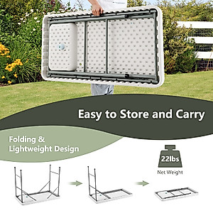 Goplus Folding Fish Cleaning Table with Sink and Faucet, Heavy Duty Fillet Table with Hose Hook Up, Portable Outdoor Camping Sink Station, Hunting Cutting Table for Dock Beach Patio Picnic