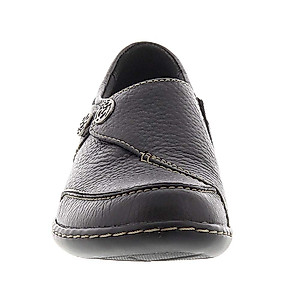 Clarks womens Ashland Lane Q Slip On Loafer, Black, 8.5 US