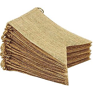 LEOBRO 48 Pcs Burlap Banner, 30 Ft Swallowtail Flag, DIY Decoration for Holidays, Wedding, Camping, Party, New Year Decorations, Merry Christmas Banner, Indoor Christmas Decoration