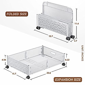 fazhongfa Under Bed Drawers for Clothes Shoes Bags Hats Toys Underbed Storage Containers, Under-Bed Storage Organizers With Wheels Rolling Included Bag