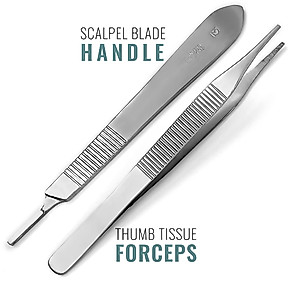 Complete Suture Practice Kit for Suture Training, Including Large Silicone Suture Pad with pre-Cut Wounds and Suture Tool kit (52 Pieces) Including Case, 3rd Generation Model. (Education Use Only)