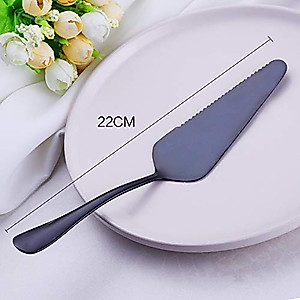 Stainless Steel Pie Cake Server with Mirror Finished 4pcs (black)
