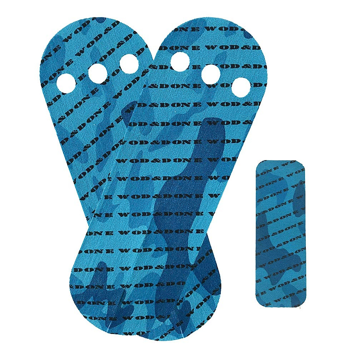 WOD and Done Grips and Hook Grip Bundle - Blue 10 Grips / 12 Hook - Self Adhesive - Skin Tight - Chalk and Sweat Friendly