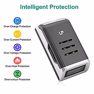 AA AAA Battery Charger Pack, LP 4-Bay Independent Slot LCD Charger & 4-Pack 2300mAh AA & 4-Pack 1000mAh AAA Batteries, Rechargeable Battery for Kids Toys, Remotes, Microphones, Game Controllers & More