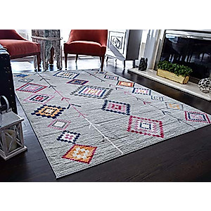 CosmoLiving by Cosmopolitan Cyprus Collection Area Rug, 2'0"x8'0", Native Grey