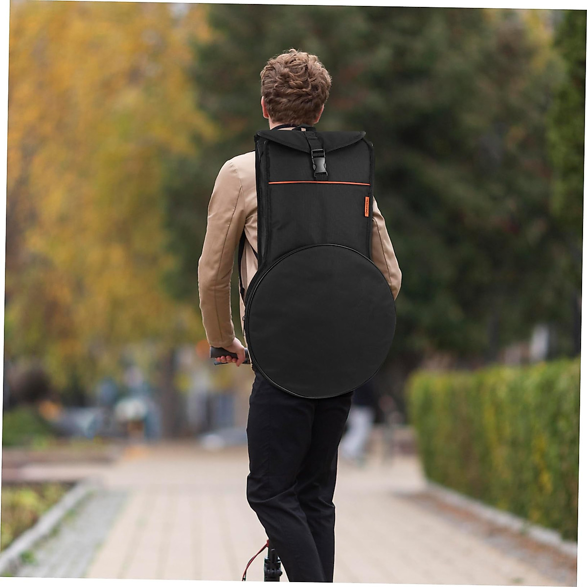 Generic Drum Pad Bag, Dumb Bag Storage Backpack Cases with Detachable Carrying Black Waterproof Oxford Fabric Pouch Holder for 12Inch and 8Inch Pads, EZM4R14DXK03859ZS8