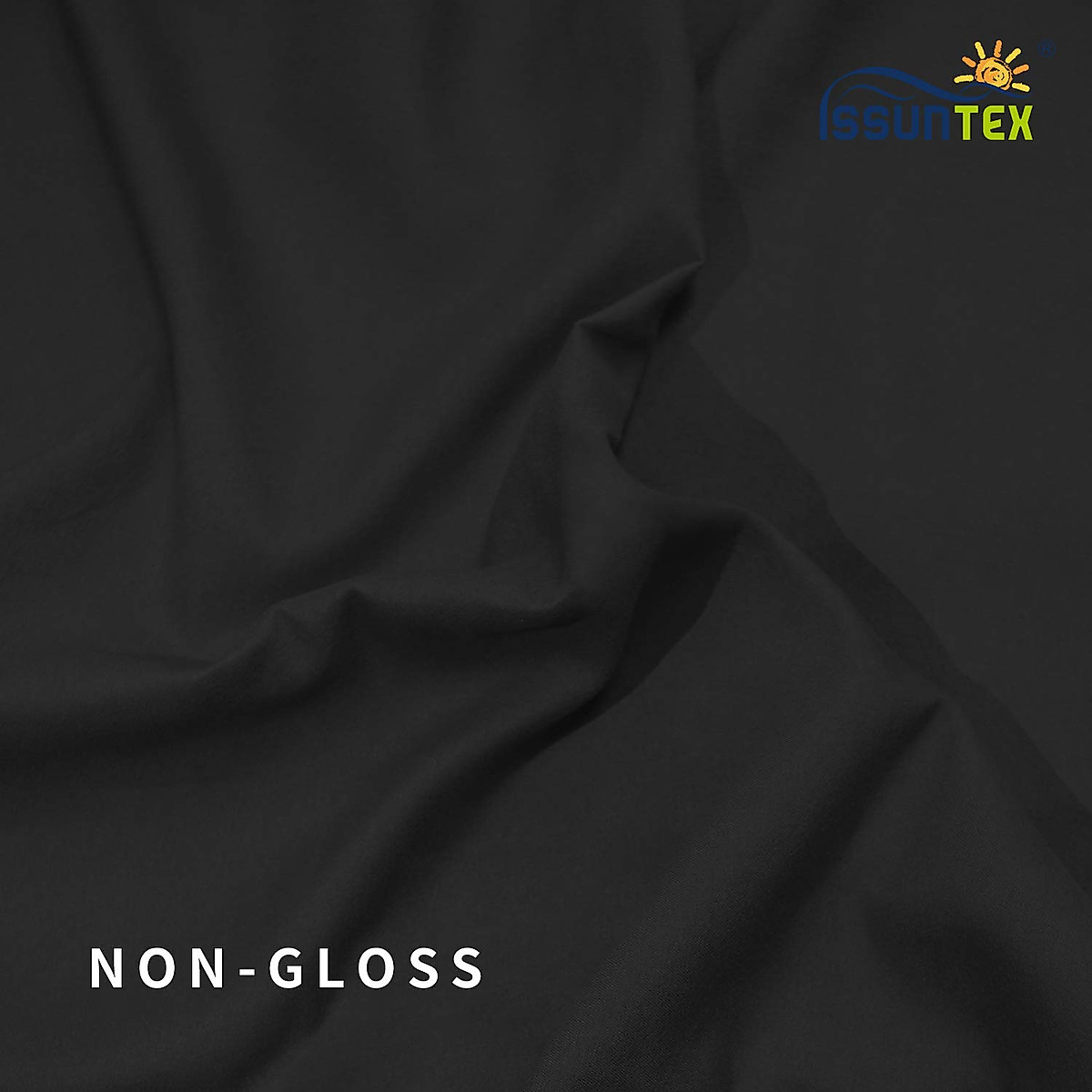 ISSUNTEX 6X9 ft Background Muslin Backdrop, Photo Studio, Collapsible High Density Screen for Video Photography and Television-Black