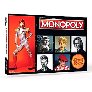 MONOPOLY: David Bowie | Collector’s Edition Celebrating the Music of David Bowie | Collectible Classic Monopoly Game Featuring Custom Game Board & Artwork | Officially-Licensed David Bowie Merchandise