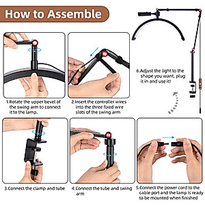 LED Lash Light Lamp - Esthetician Lamp, Tattoo Light for Photography Beauty Makeup Eyebrow, Adjustable Gooseneck Standing Lampfor Crafts and Reading, Perfect for Studio, Living Room, Bedroom, and offi