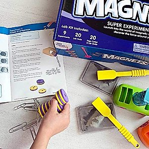 hand2mind-90740 Magnetic Science Kit for Kids 8-12, Kids Science Kit with Fact-Filled Guide, Make Magnets Float and Build a Compass, STEM Toys, 9 Science Experiments