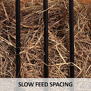 EASY-UP Corner Floor Hay Rack - No Lid | Prevents Hay Waste | 2.5" Slow Feed Spacing | Easy Assembly | Durable Design | 5-Year Warranty