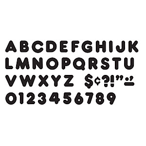 TREND enterprises, Inc. Black 4" Casual Uppercase Ready Letters