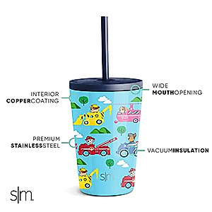 Simple Modern Paw Patrol Toddler Cup with Lid and Silicone Straw | Kids Water Bottle Tumbler Insulated Stainless Steel Thermos | Classic Collection | 12oz, Paw Patrol Adventures