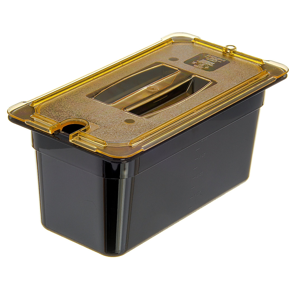 Carlisle FoodService Products Storplus High Heat Food Pan Steam Table Pan, Chafing Pan with Spoonable Corners for Catering, Buffets, Restaurants, High Heat Plastic, 1/3 Size 6 Inches Deep, Black