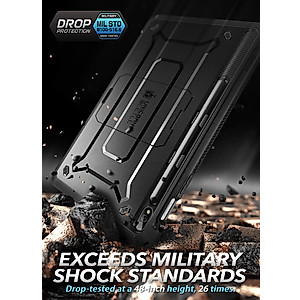 SUPCASE Unicorn Beetle Pro Series Case Designed for Samsung Galaxy Tab S8 (2022) / Galaxy Tab S7 (2020), with Built-in Screen Protector & S Pen Holder Full-Body Rugged Heavy Duty Case (Black)