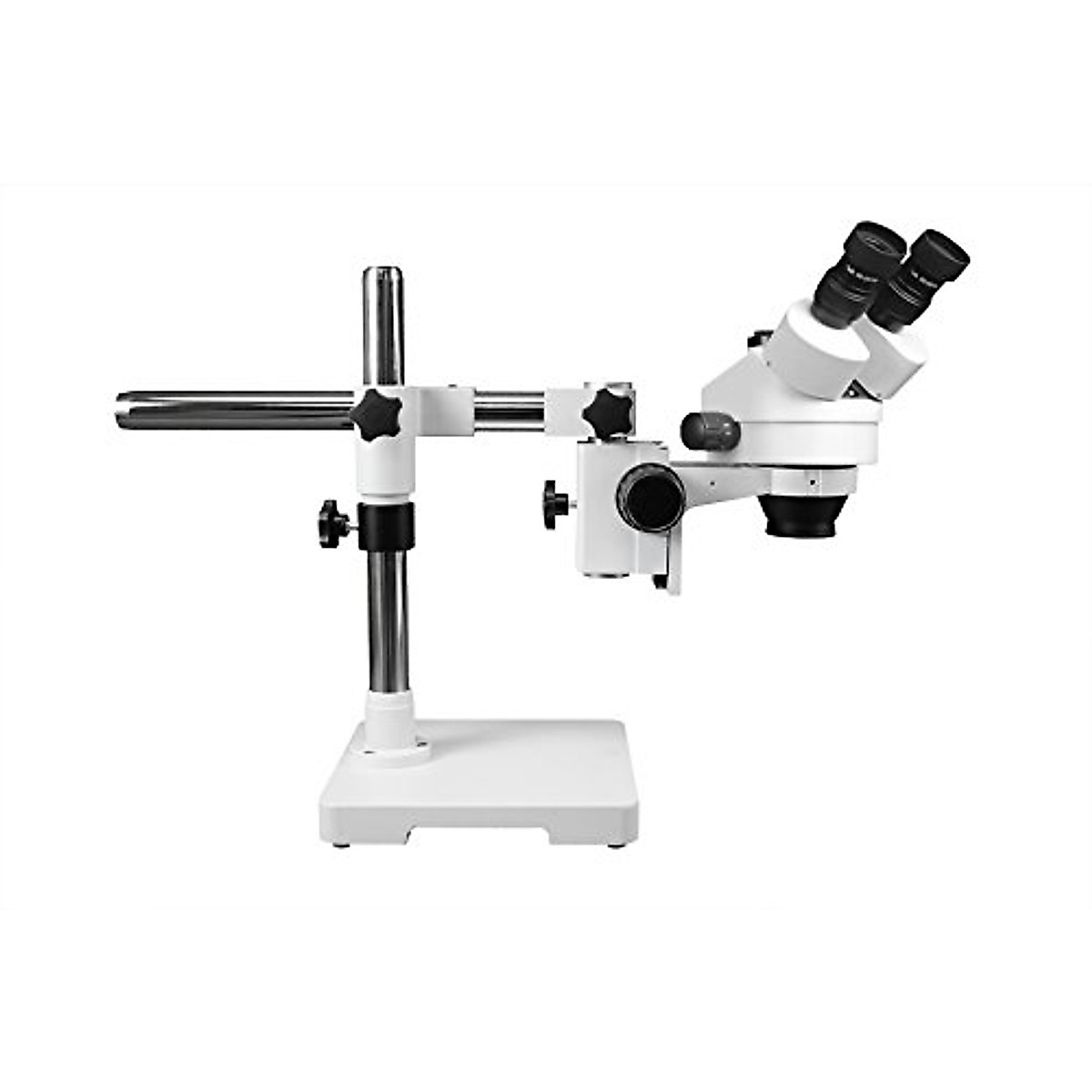 Vision VS-3FZ-IFR07-5N Trinocular Zoom Stereo Microscope | 10x WF Eyepiece |0.7X—4.5X Zoom Range, 3.5X—90x Magnification, 0.5X & 2X Barlow Lens |144-LED Ring Light W Control, 5.0MP Digital Camera