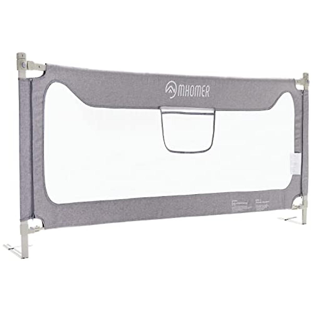 FAMILL Toddlers Bed Rail, Bed Rails for Toddlers for Queen King Bed, Baby Bed Rail Guard, Bed Rails for Queen King Mattress Bed,(Grey,1 Piece, 74.8")