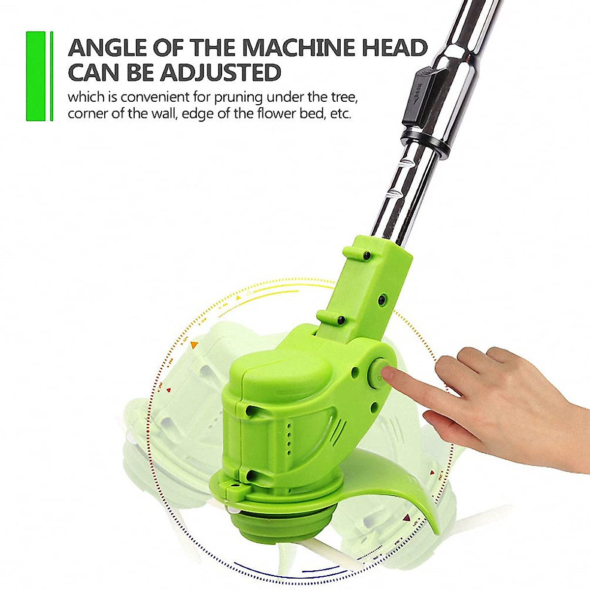 24V Lawn Edgers Electric with Blade and Batteries, Handheld Cordless String Trimmer Portable Grass Cutting Machine Trimming Mower 6000MAH Lithium-Ion