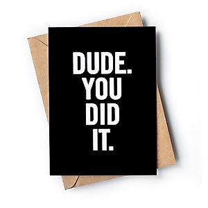 Funny and original graduation card for her with envelope | Inspirational card for women from mom, dad, friend… Fun and empowering present for graduation day | Girl. You Did It