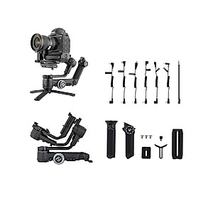 FeiyuTech AK2000C Gimbal Handheld Stabilizer for DSLR Camera Canon 60/70/80D RP,Sony A7C a63/4/5/600,P-anasonicGH4/5 Fujifilm Nikon,Optional GripBar,WiFi/Cable Control OLEDScreen,Official-Authorized