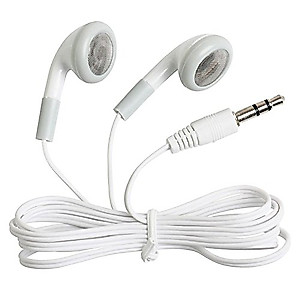 CN-Outlet Wholesale Bulk Earbuds Headphones 100 Pack Kids Earphones for School Classroom Students Children and Adults - White