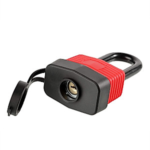 Heavy Duty Covered Laminated Steel Keyed Padlocks, Keyed Alike Locks, Waterproof Padlock for Outdoor use, 1-9/16 inch Wide Body, Long Shackle-Pack of 20