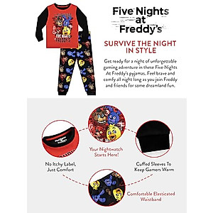 Five Nights at Freddy's Boys FNAF Pajamas Red Size 6