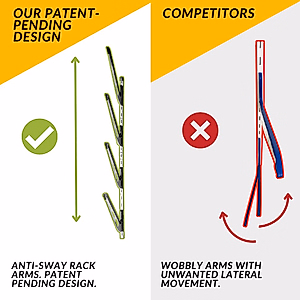 SteelChimp Ski Storage Rack for Garage | 4-Tier Horizontal Ski Rack and Indoor Garage Organizer | Anti-Sway Patent-Pending Arm Wall Mount | USA Designed