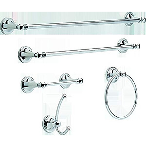 Delta Faucet 132890, Bathroom Accessories, Silverton Towel Hook, Polished Chrome