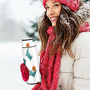 CaTaKu Funny Basketball Crocodile Water Bottle Insulated 16 oz Stainless Steel Flask Thermos Bottle for Coffee Water Drink Reusable Wide Mouth Vacuum Travel Mug Cup