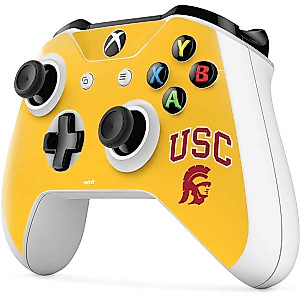 Skinit Decal Gaming Skin Compatible with Xbox One S Controller - Officially Licensed USC USC Trojans Yellow Design