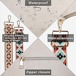 Viva Terry Vegan Leather Crossbody Fashion Shoulder Bag Purse with 2 Adjustable Strap (White)