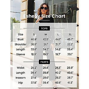 EsheSy Women's 2 Piece Outfits Sweater Sets Long Sleeve Knit Pullover Tops Wide Leg Pants Tracksuit Lounge Sets(Black-M)