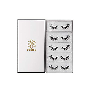 DYSILK Lashes Natural Look - 5 Pairs 6D Lashes Faux Mink Eyelashes
